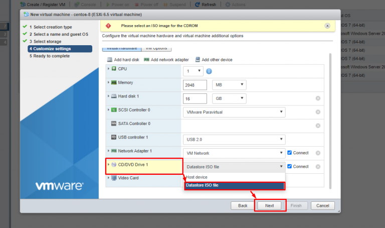 Steps to Create a CentOS 8 VM Template for VMware Automation