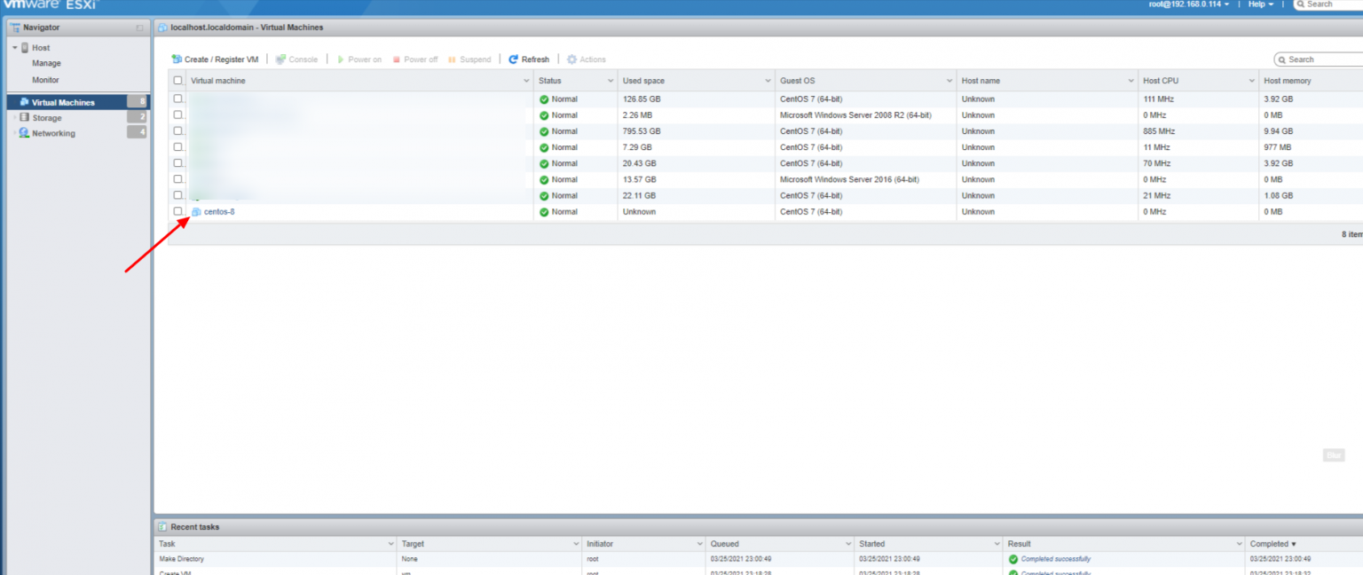 Steps to Create a CentOS 8 VM Template for VMware Automation
