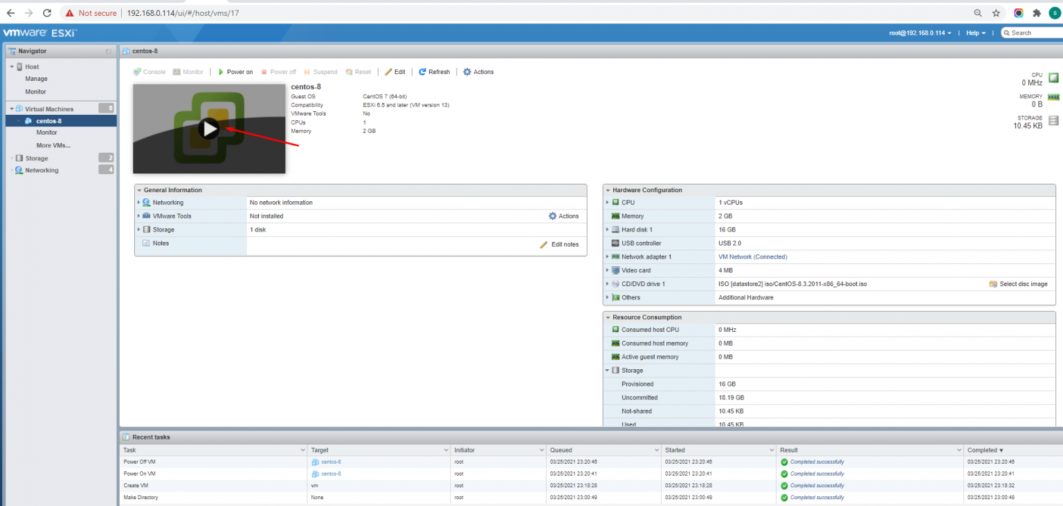 Steps to Create a CentOS 8 VM Template for VMware Automation