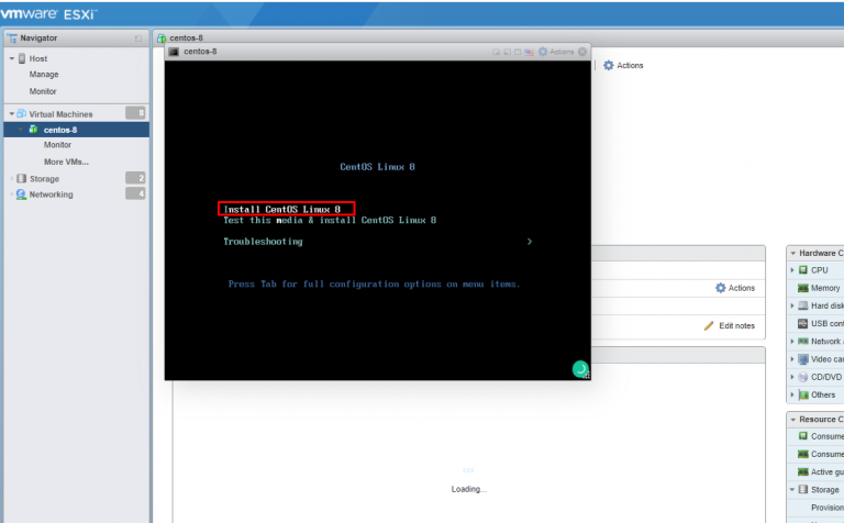 Steps to Create a CentOS 8 VM Template for VMware Automation