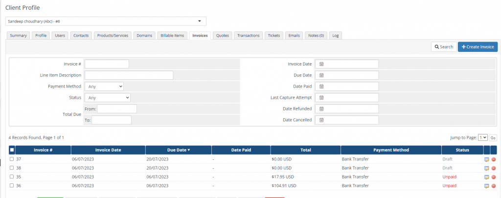 How to Create an Invoice in WHMCS?